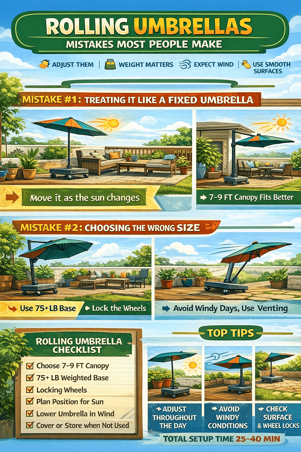Rolling Umbrellas: Mistakes Most People Make